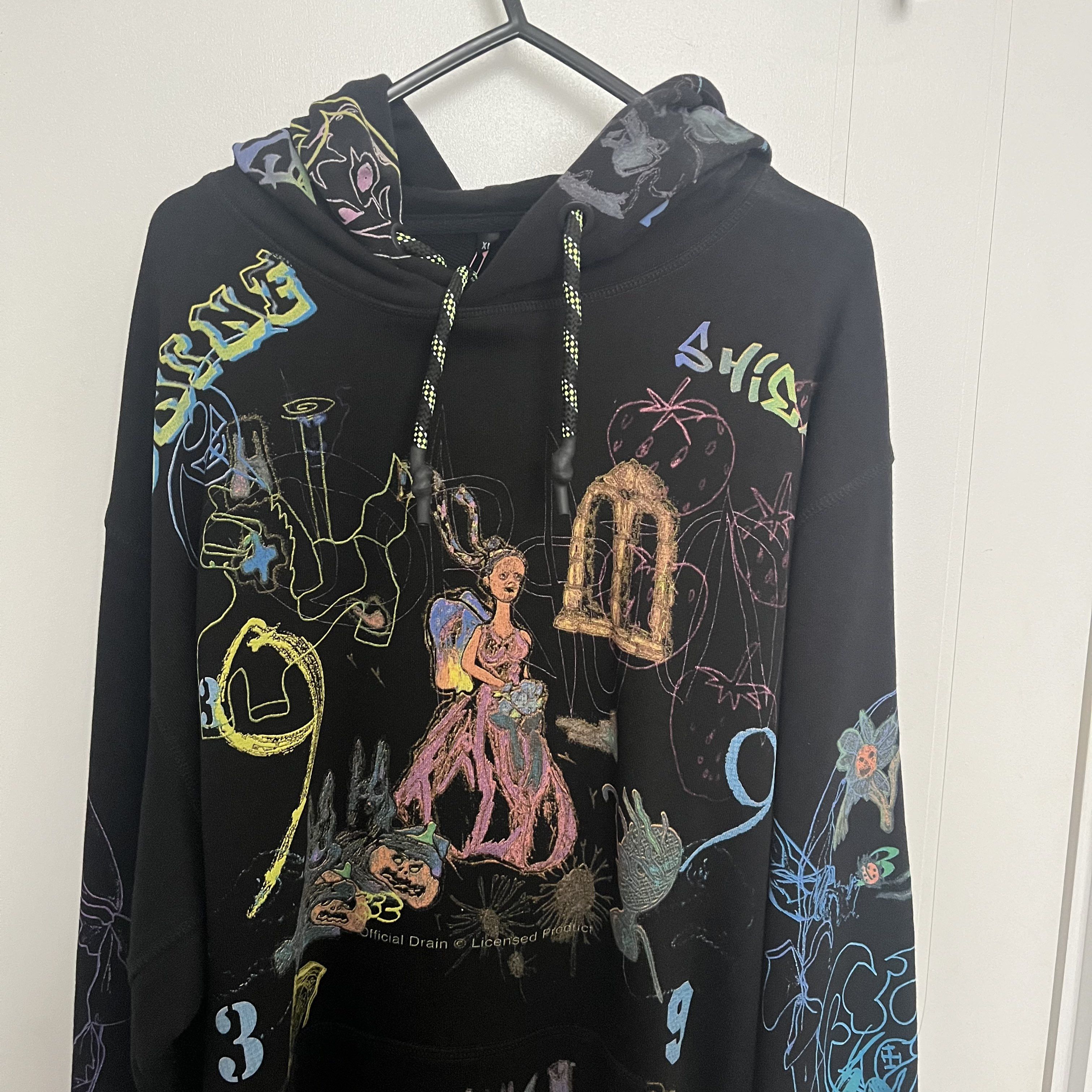 Sad Boys Bladee Extasia 333 Hoodie Claire Barrow Black XL | Grailed