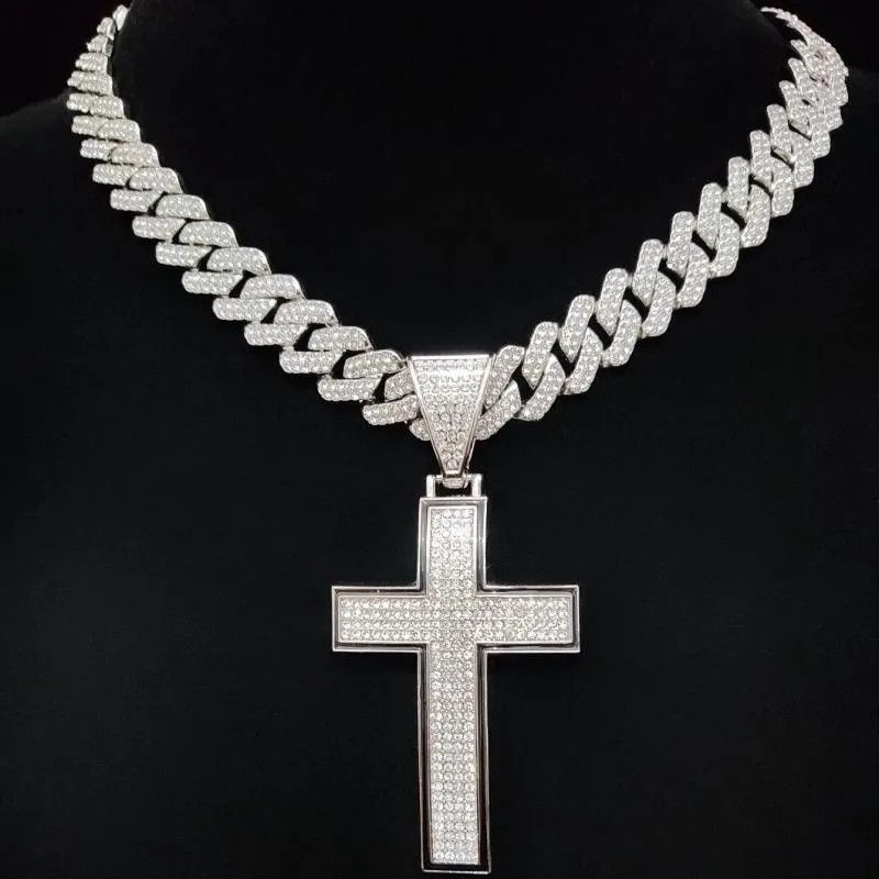 Cuban Link Chain Cross Pendant Necklace | Grailed