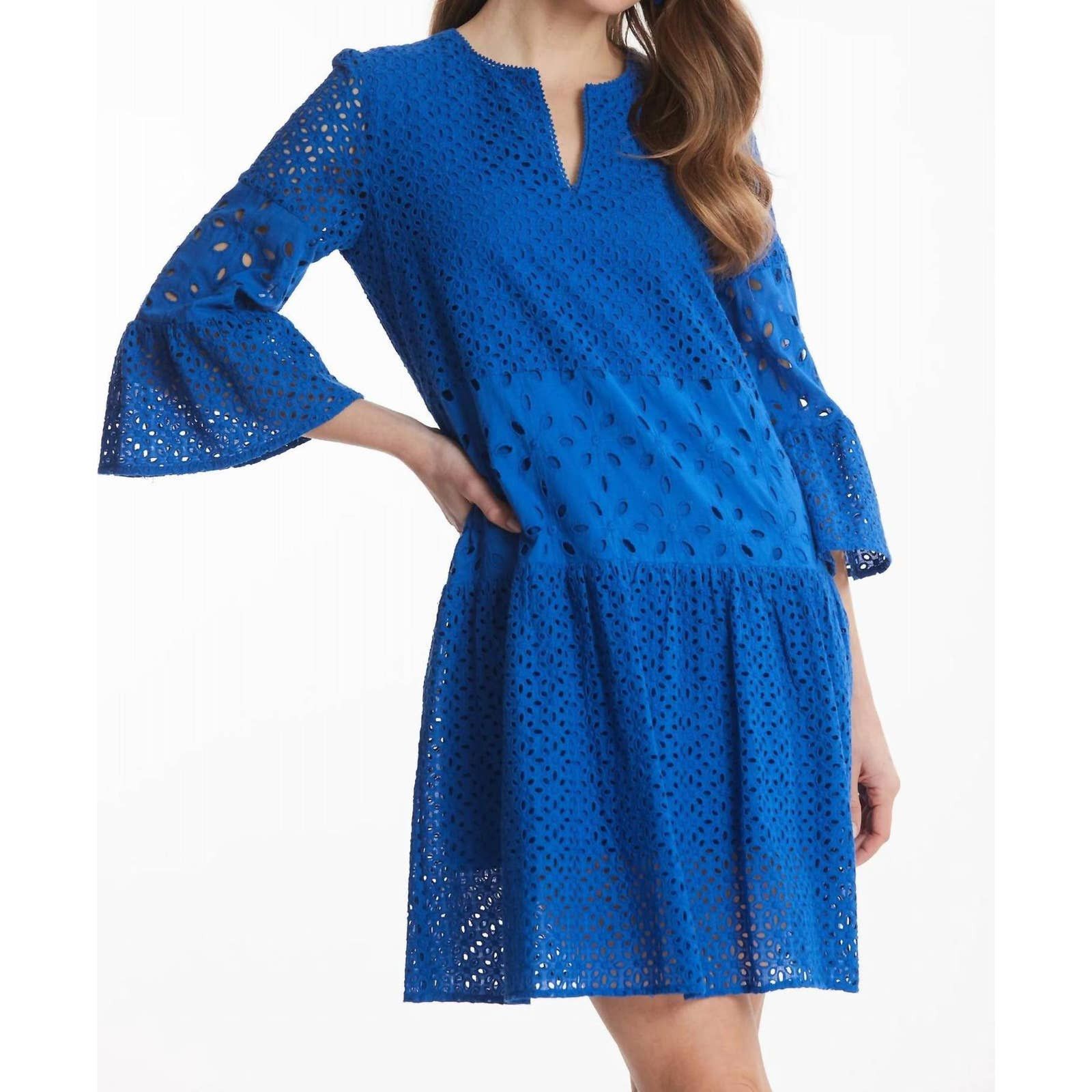 Designer TYLER BOE Ingrid Eyelet Skimmer Dress In Bluebell | Grailed
