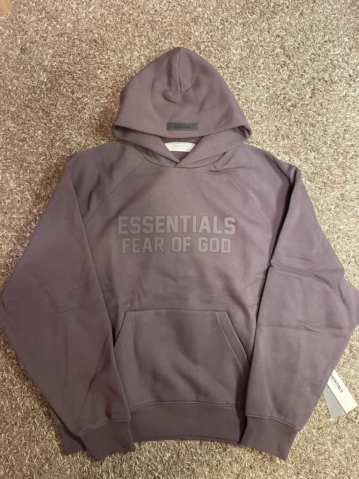 Fear of God Fear Of God Essentials Hoodie Plum | Grailed