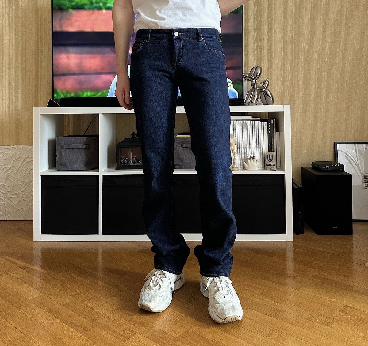 Prada × Streetwear × Vintage PRADA Flared Denim Jeans runway rapper ...