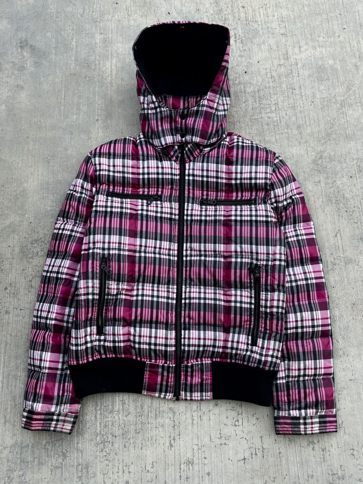 semanticdesign 2000s JAPANESE BRAND SEMANTIC DESIGN PLAID PUFFER JACKET ...