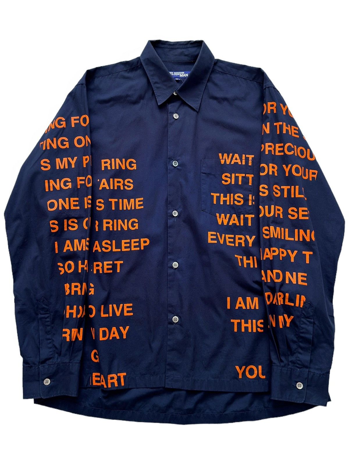 Junya Watanabe GRAIL 2001 Poem Shirt | Grailed