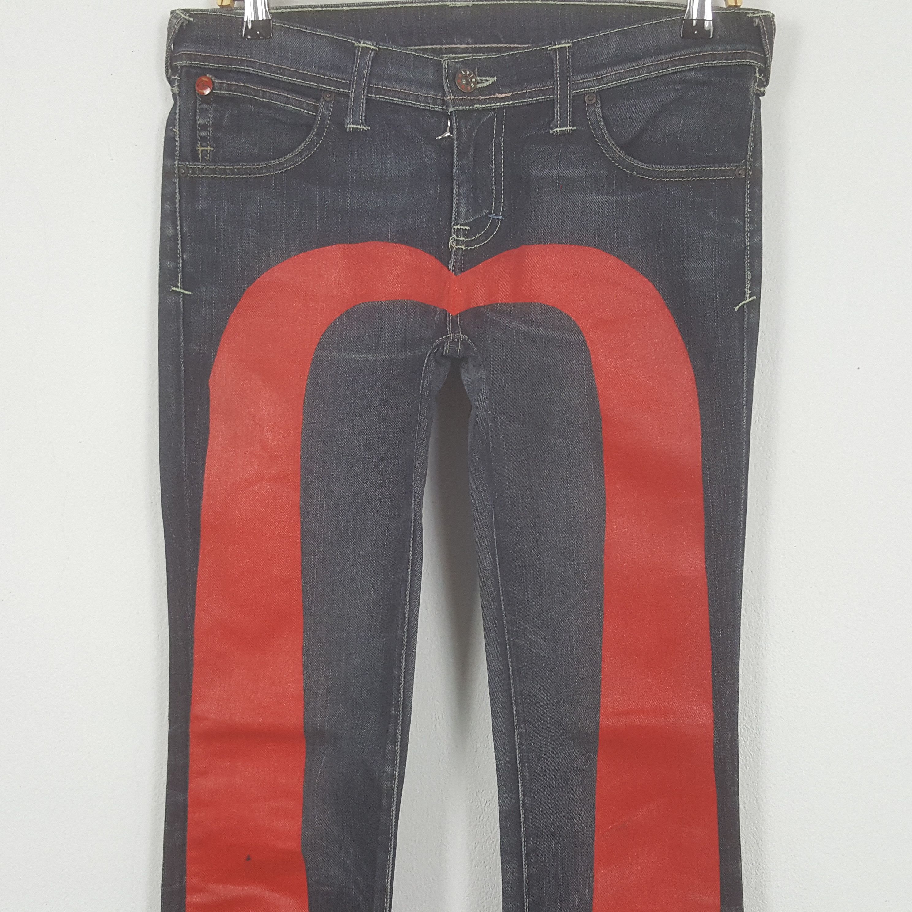 Evisu × Puma × Vintage Vintage Evisu x Puma Custom Art Daicock Design Denim Jeans | Grailed