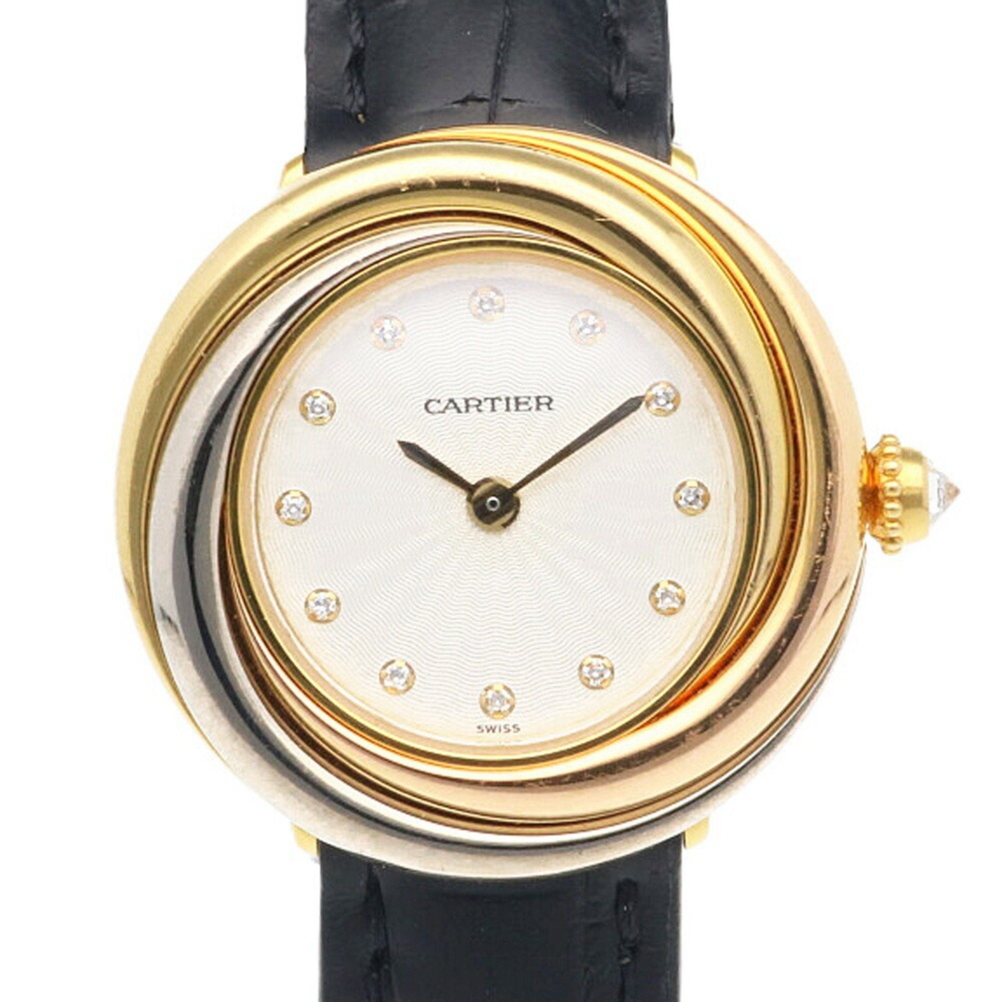 Cartier CARTIER Trinity Watch 18K 2357 Quartz Ladies 12P Diamond | Grailed