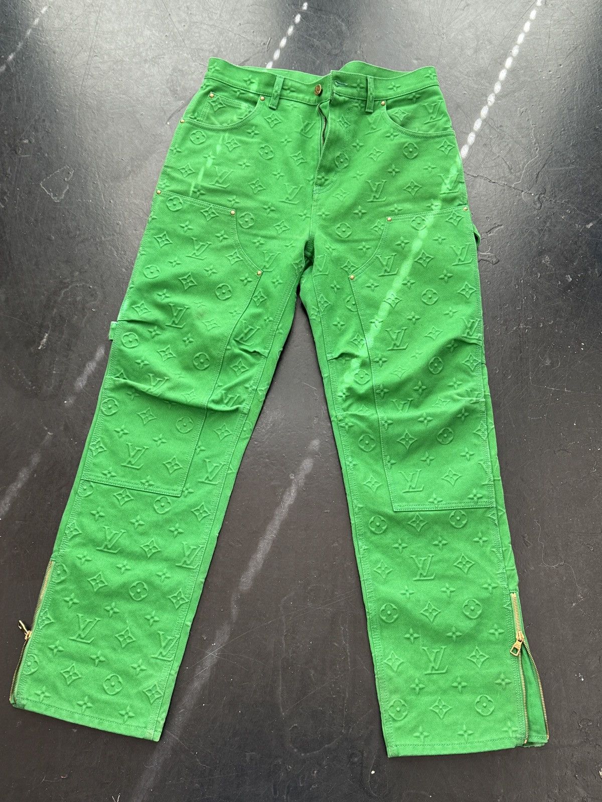 Louis Vuitton LV Green Carpenter Pants | Grailed