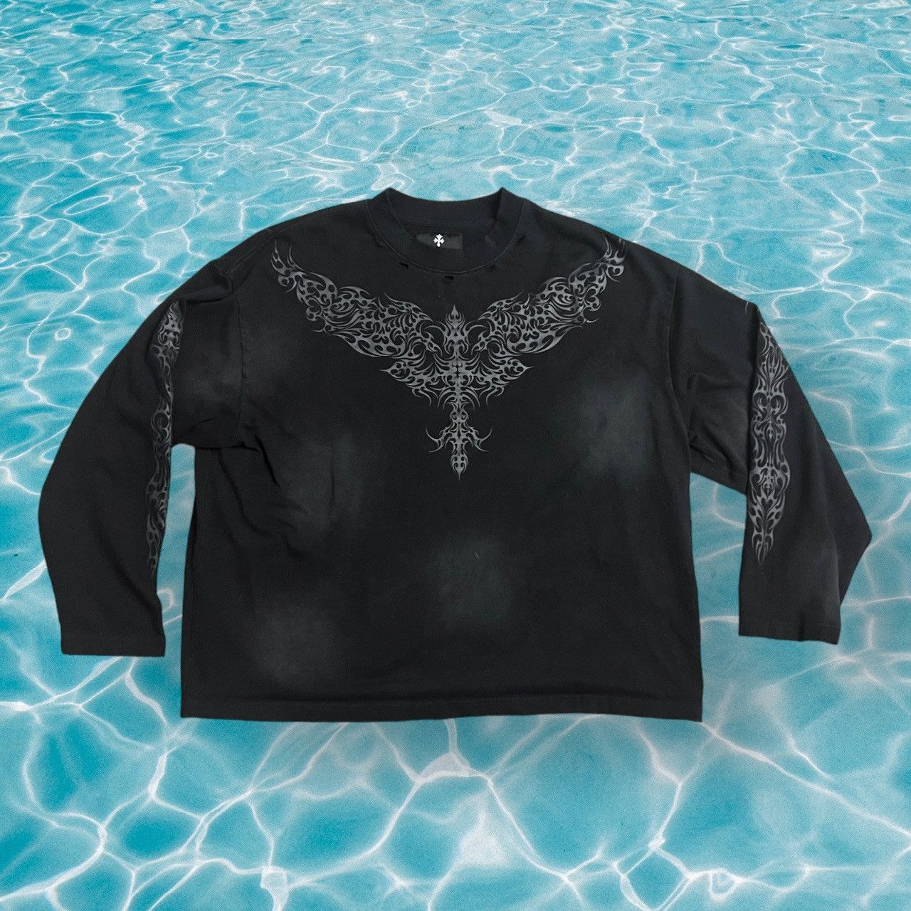 Affliction × Japanese Brand Sick rare only curse tribal AOP distressed ...