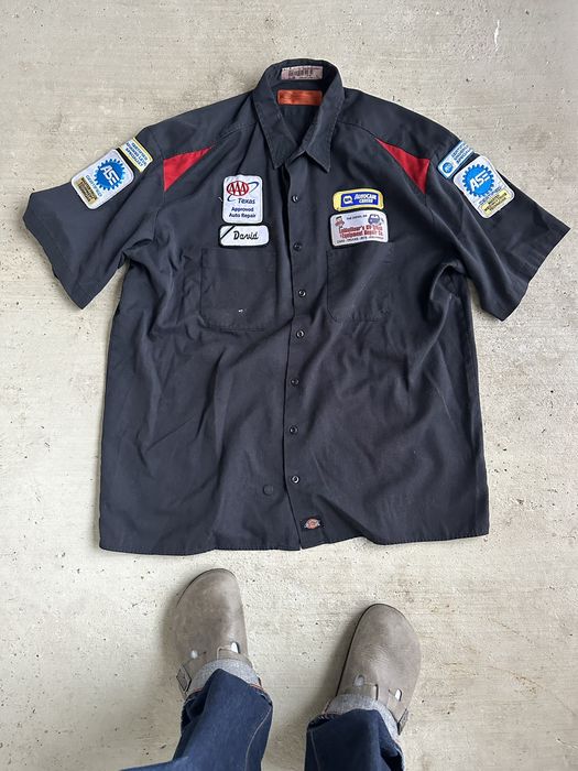 Vintage Vintage Dickies Auto Mechanic Patches Work Shirt | Grailed