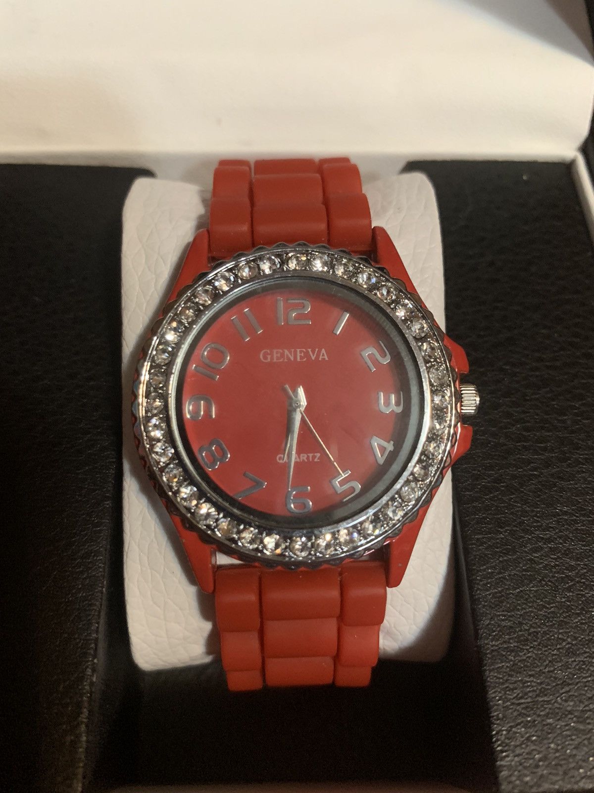 Geneva × Swatch × Vintage Geneva CZ Crystals Red Watch | Grailed