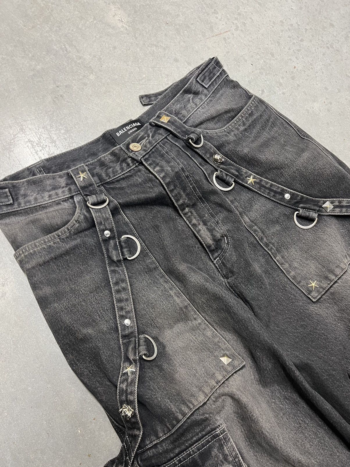 Balenciaga Balenciaga SS22 Raver Denim Baggy Pant Black | Grailed