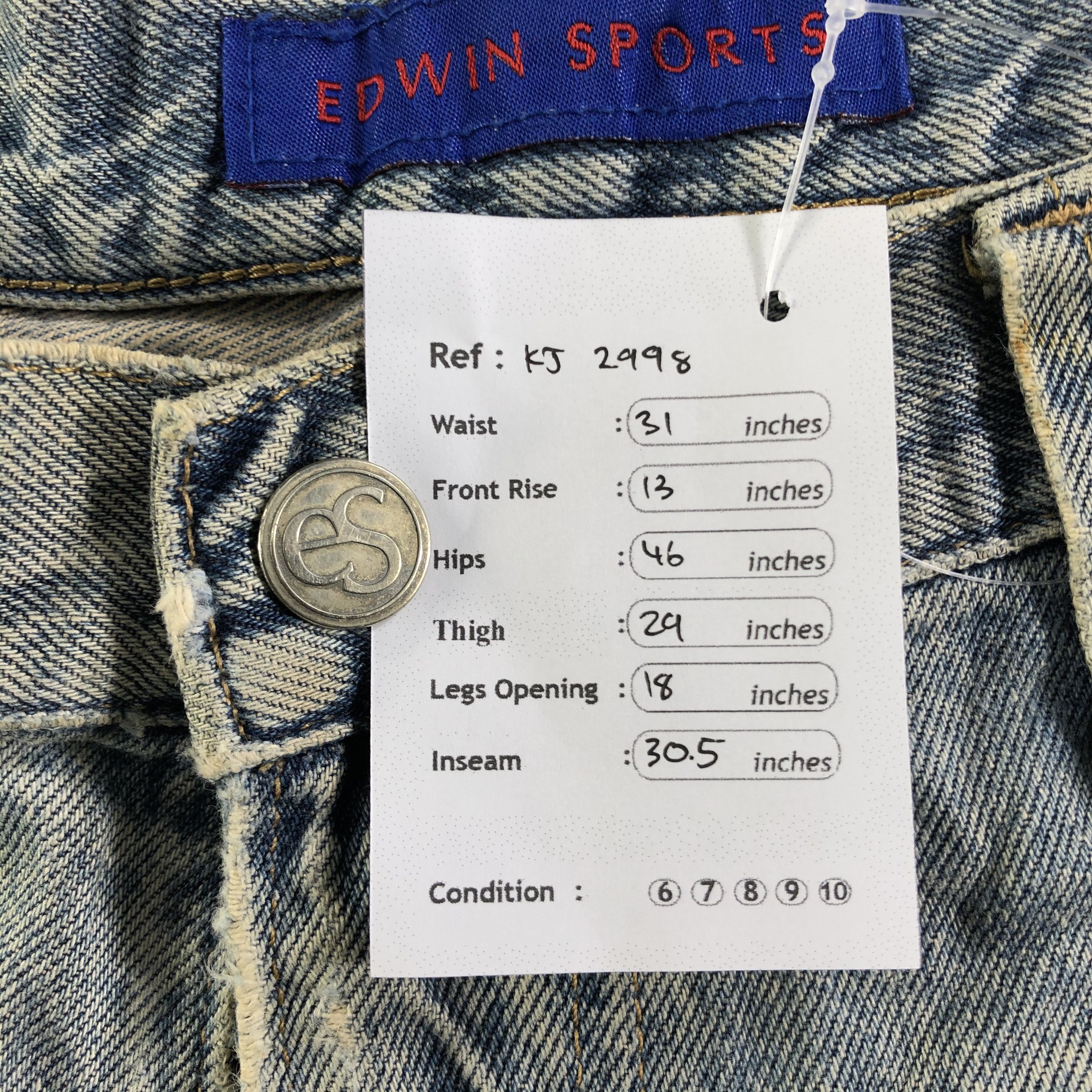 Edwin Vintage Distress 90s Edwin Sports Baggy Jeans KJ2998 | Grailed