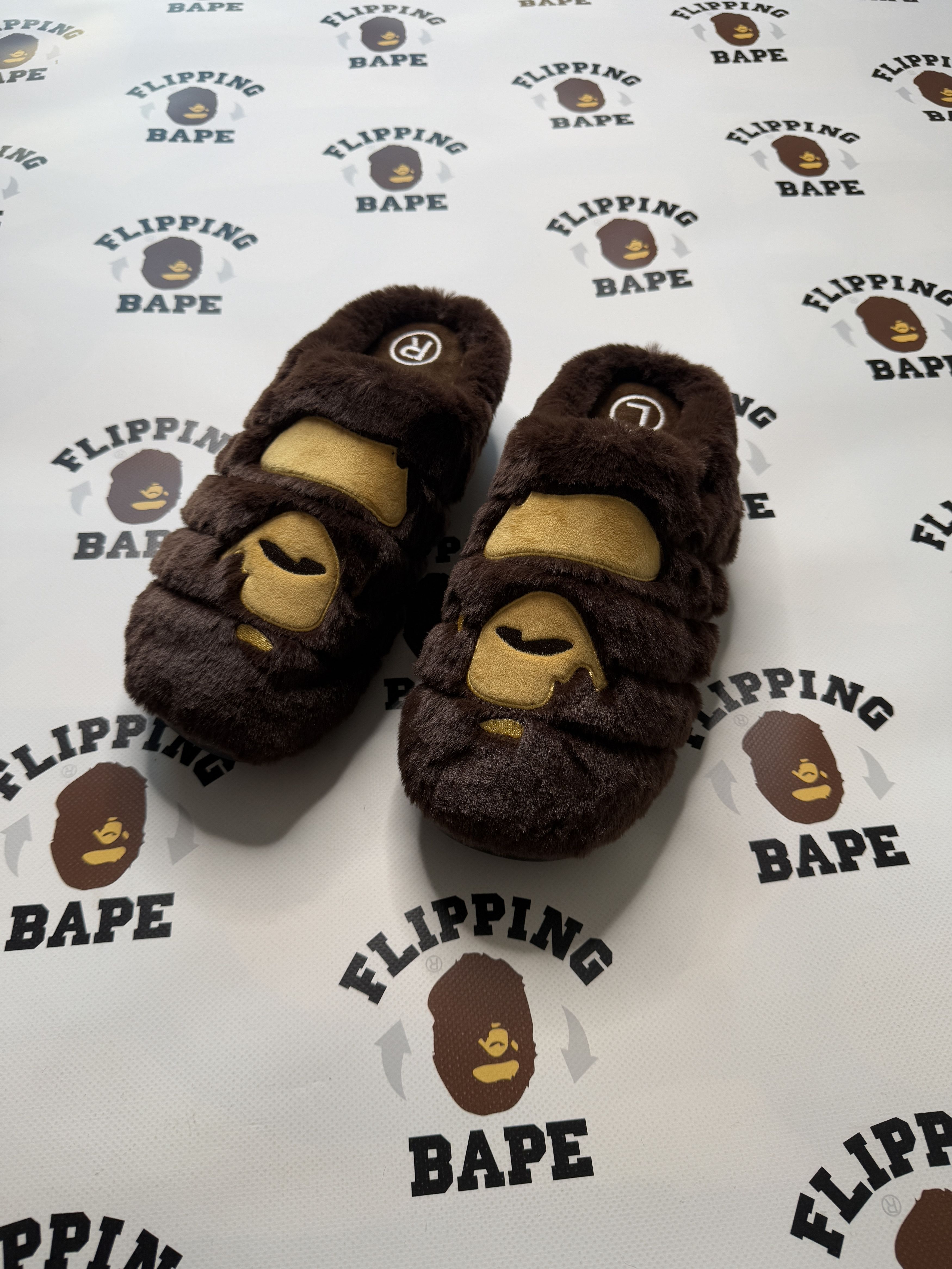 Bape × SUBU BAPE x SUBU APE HEAD PUFFER SANDALS | Grailed