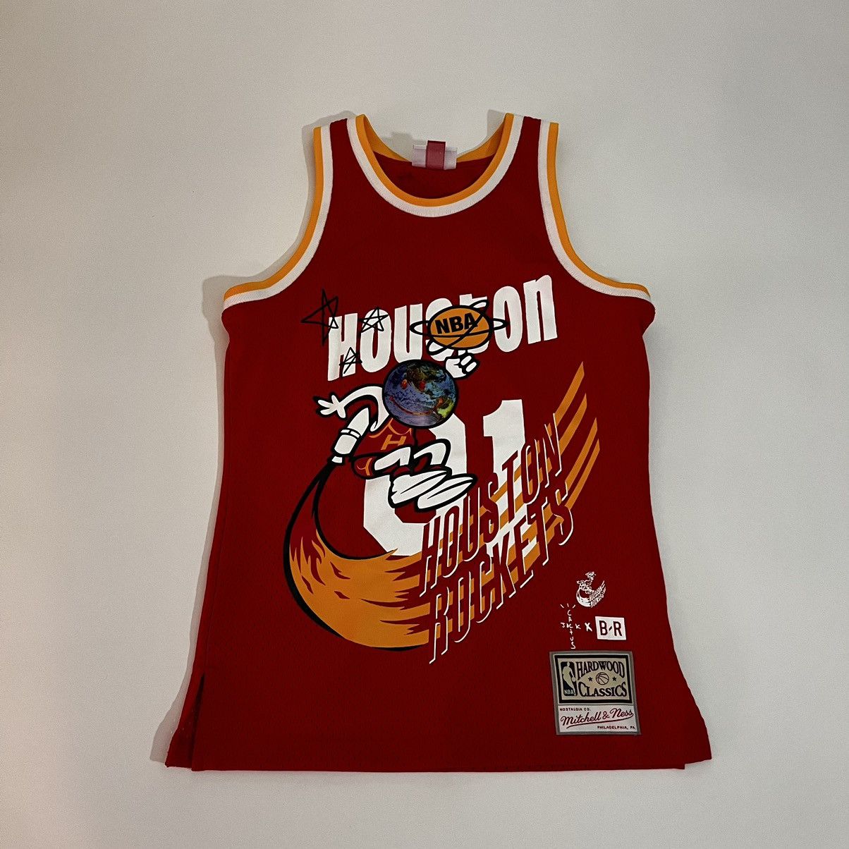 Travis Scott Travis Scott x BR x Mitchell & Ness Houston Rockets Jersey ...