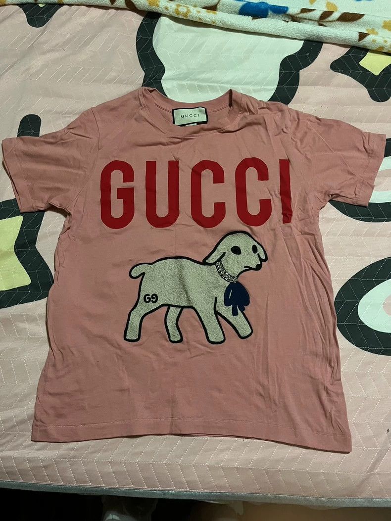Gucci Gucci Sheep Graphic T-Shirt in Pink-dmc | Grailed