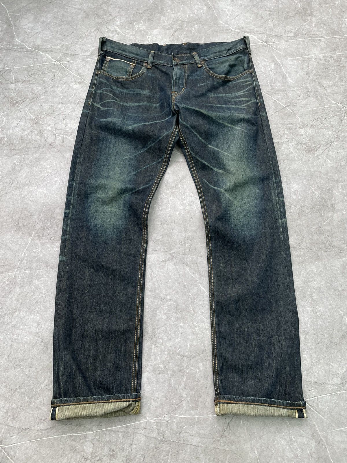 Edwin × Japanese Brand × Streetwear JAPANESE 2000s EDWIN SELVAGE INDIGO ...