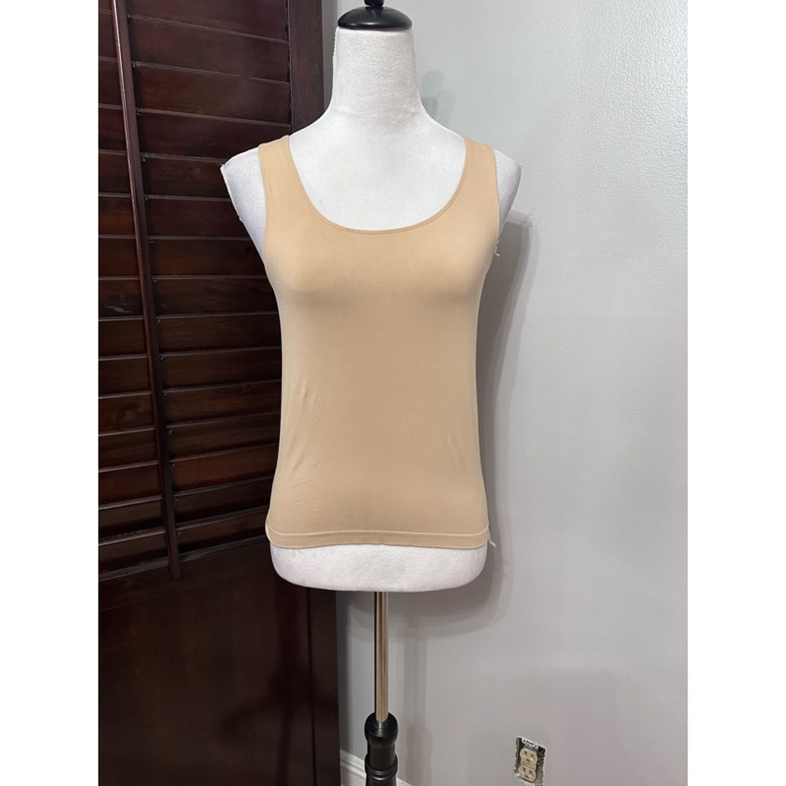 SKIMS Skims Tank Top 1X Plus Beige Sleeveless Scoop Neck New | Grailed