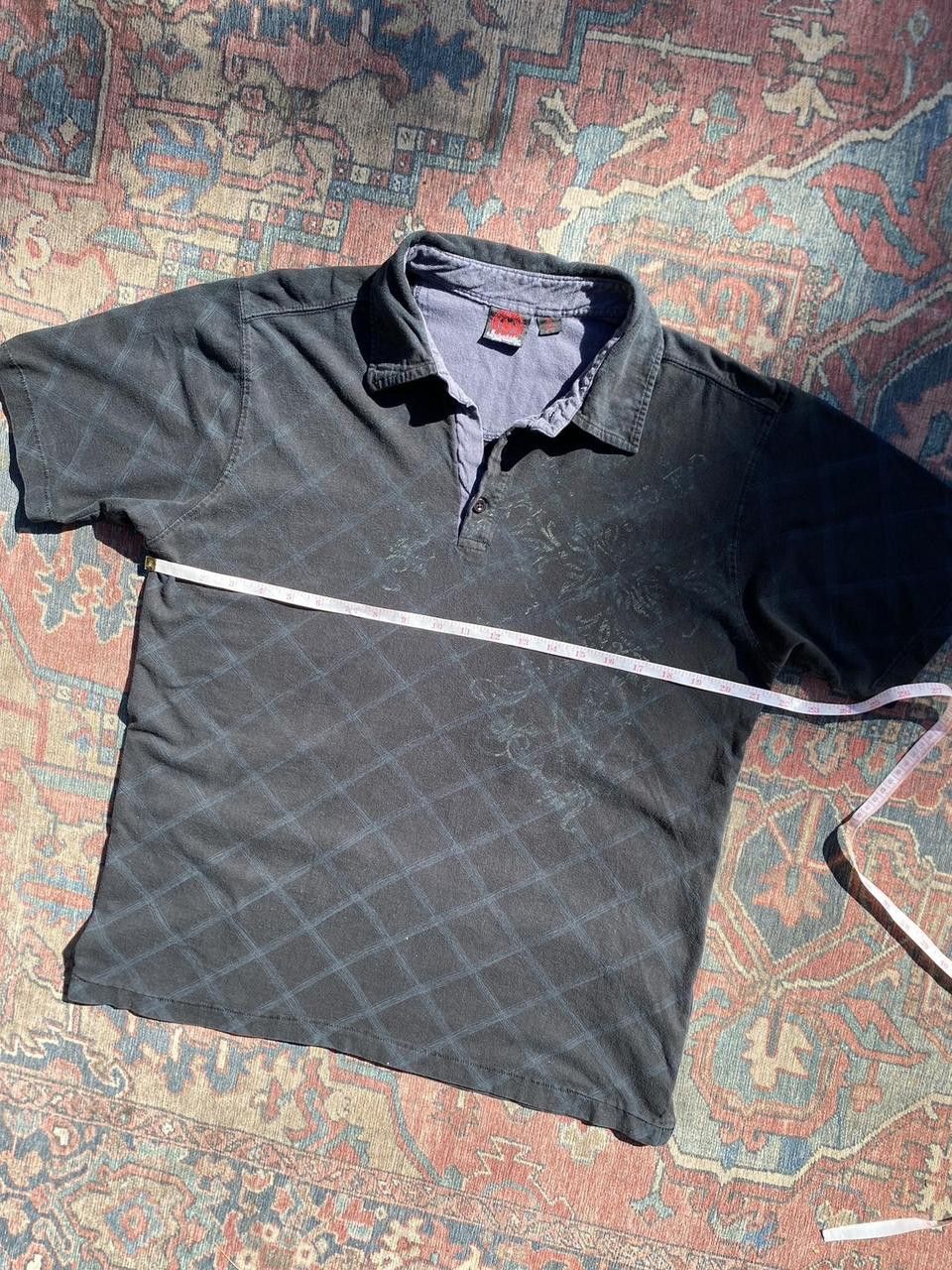 Burnside 90s Burnside Black Cross Graphic Quarter Polo Medium | Grailed