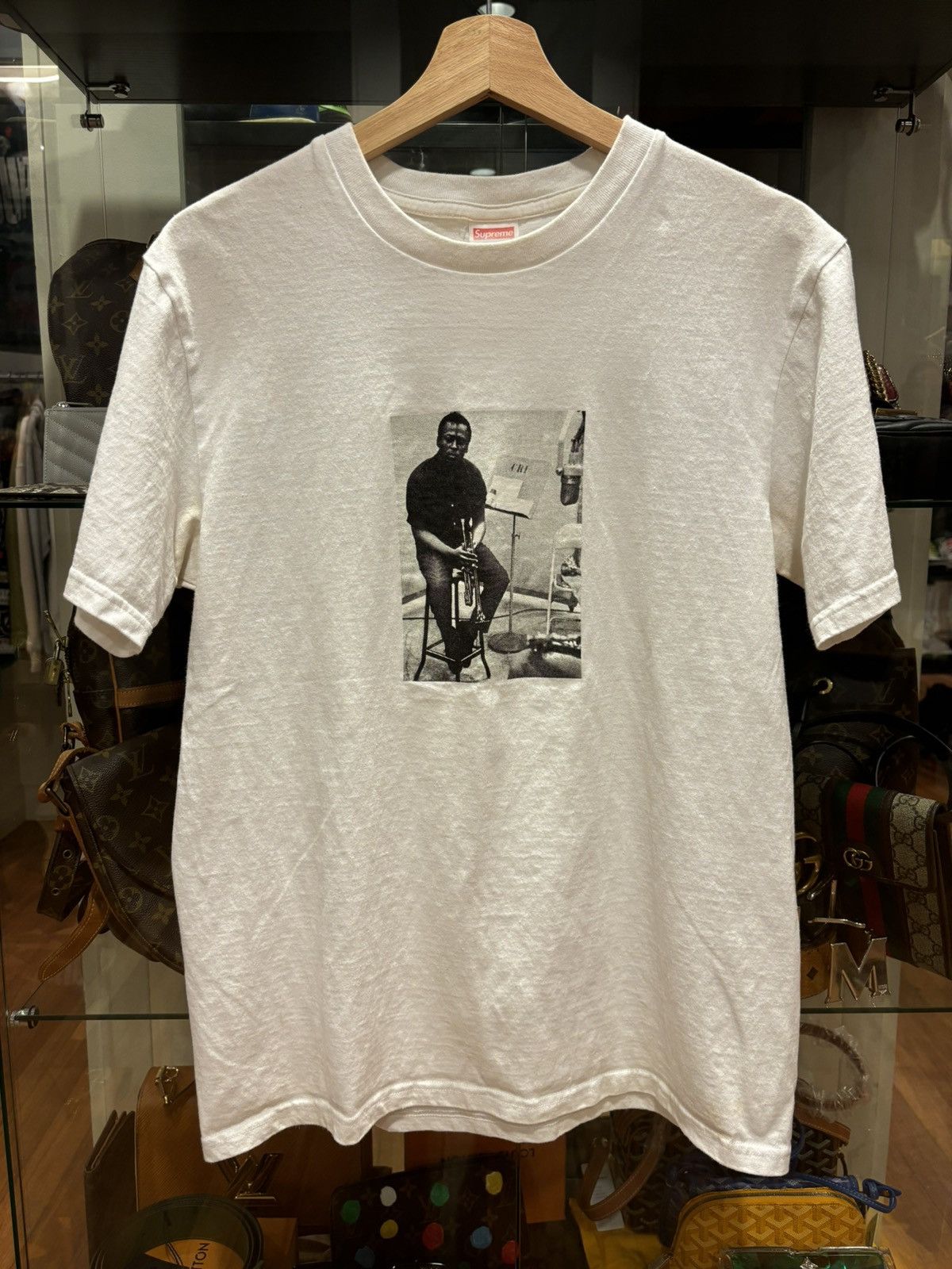 Supreme 2008 Supreme Miles Davis Box Logo Photo Shirt | Grailed