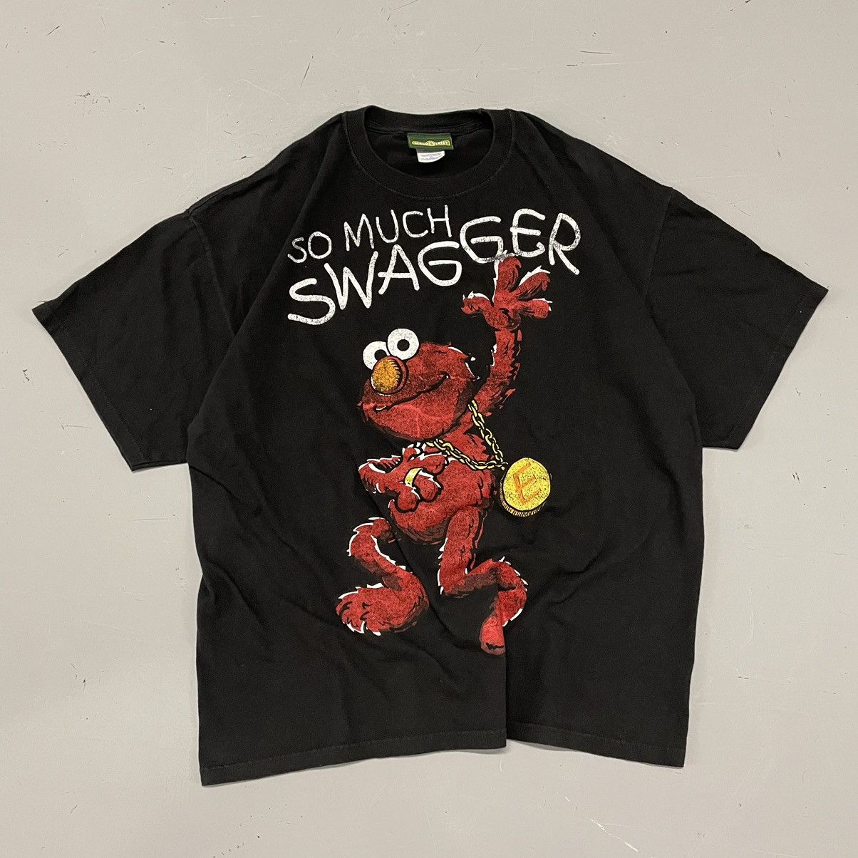 Vintage Crazy vintage Y2K Gangster Elmo Hood Sesame Street tee | Grailed