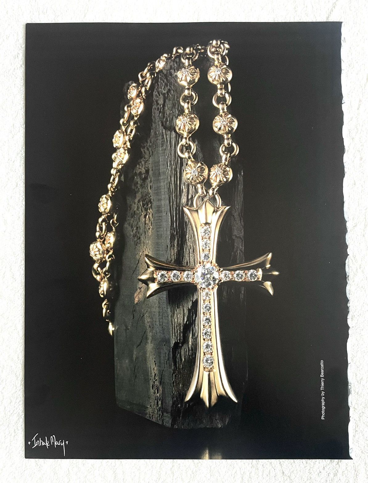 Chrome Hearts Chrome Hearts gold cross 8x11 magazine cutout Poster ...