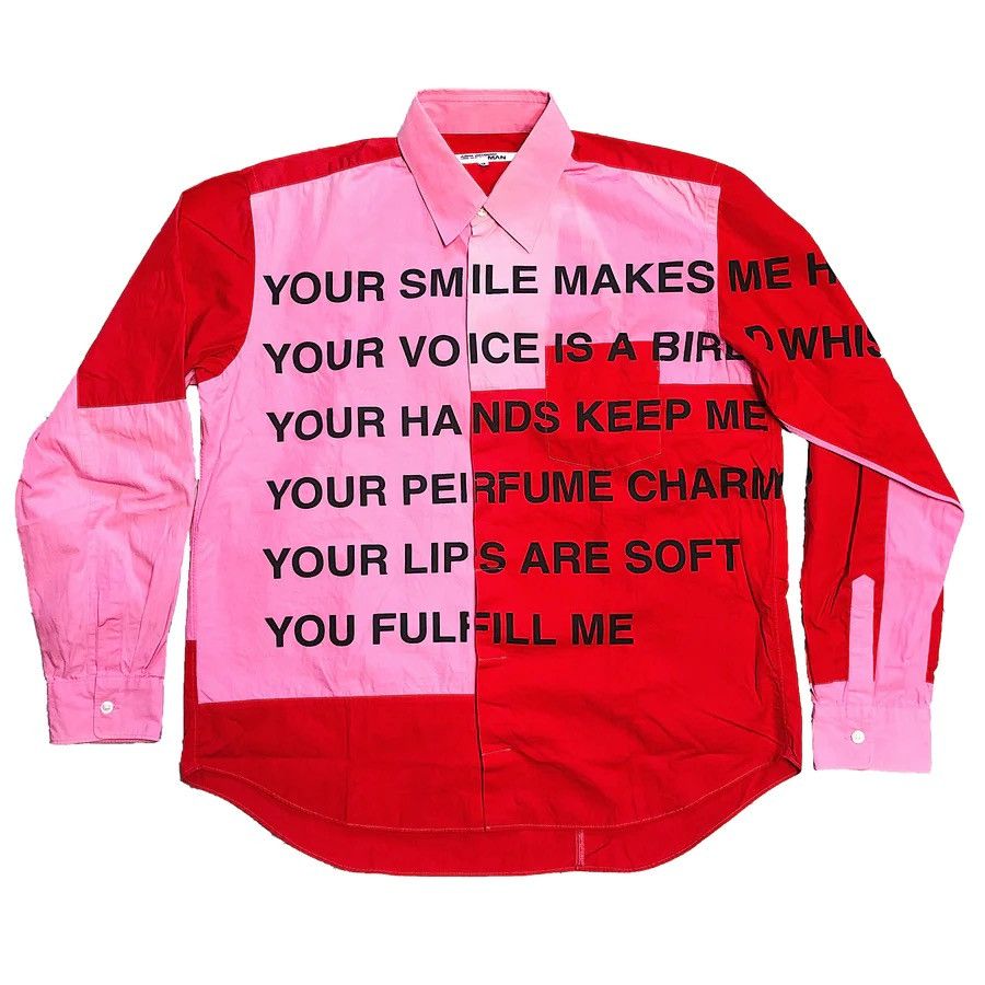Comme des Garcons × Junya Watanabe SS02 Poem Button Up Shirt Red | Grailed