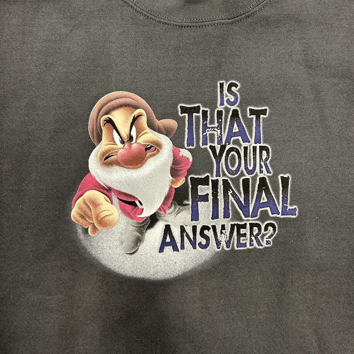 Disney × Vintage Disney Snow White And Seven Dwarfs Grumpy Adult Sz ...