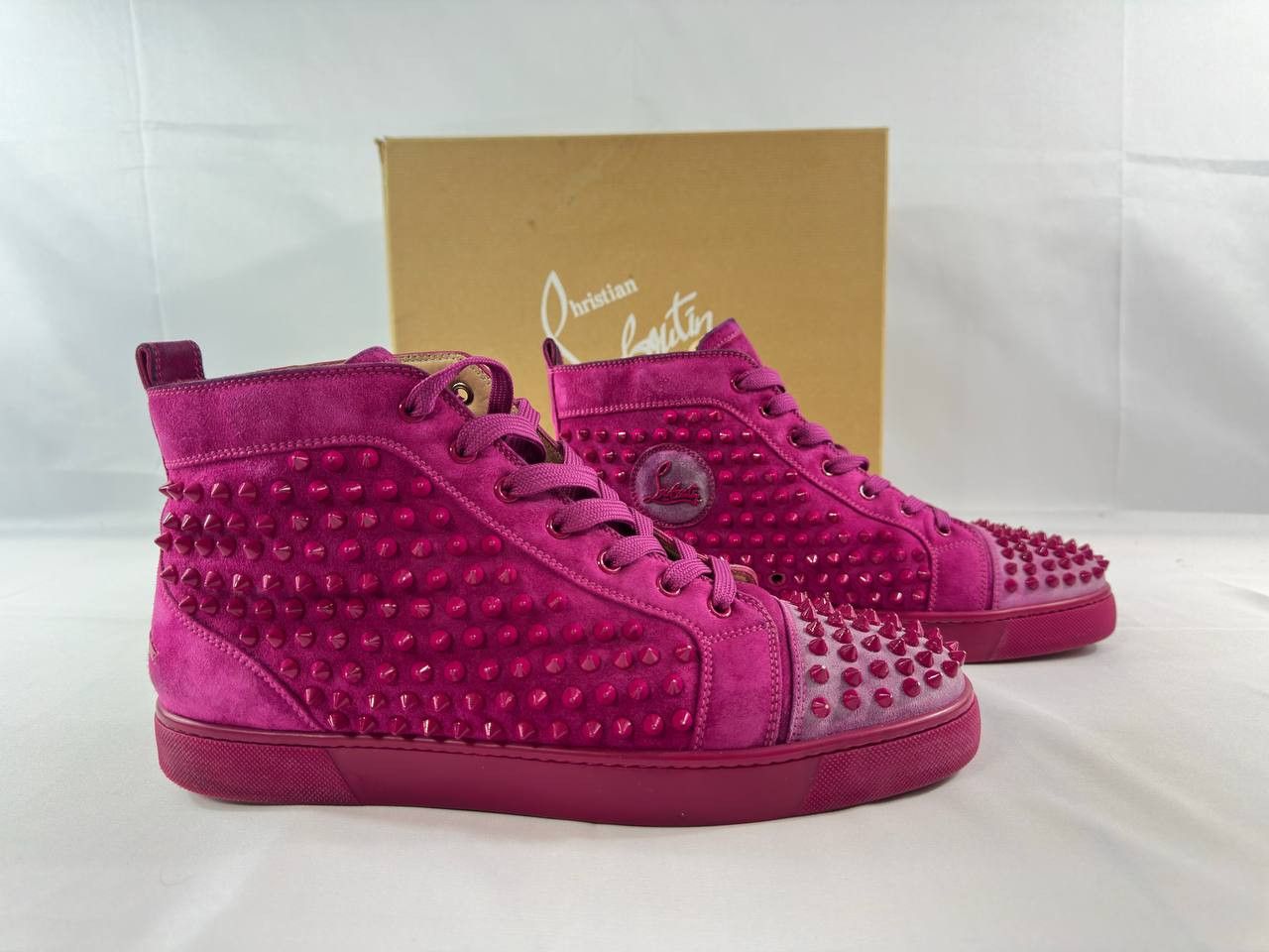 Christian Louboutin Christian Louboutin Louis Spikes Flat Sneakers Veau ...