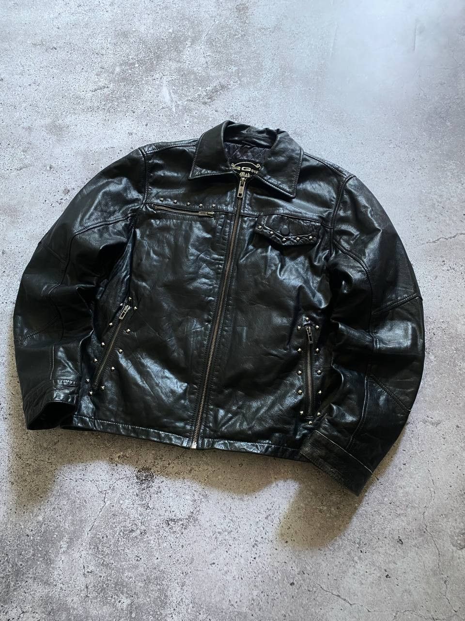 Vintage VINTAGE RG512 CHROME HEARTS TYPE REAL LEATHER BIKER JACKET ...