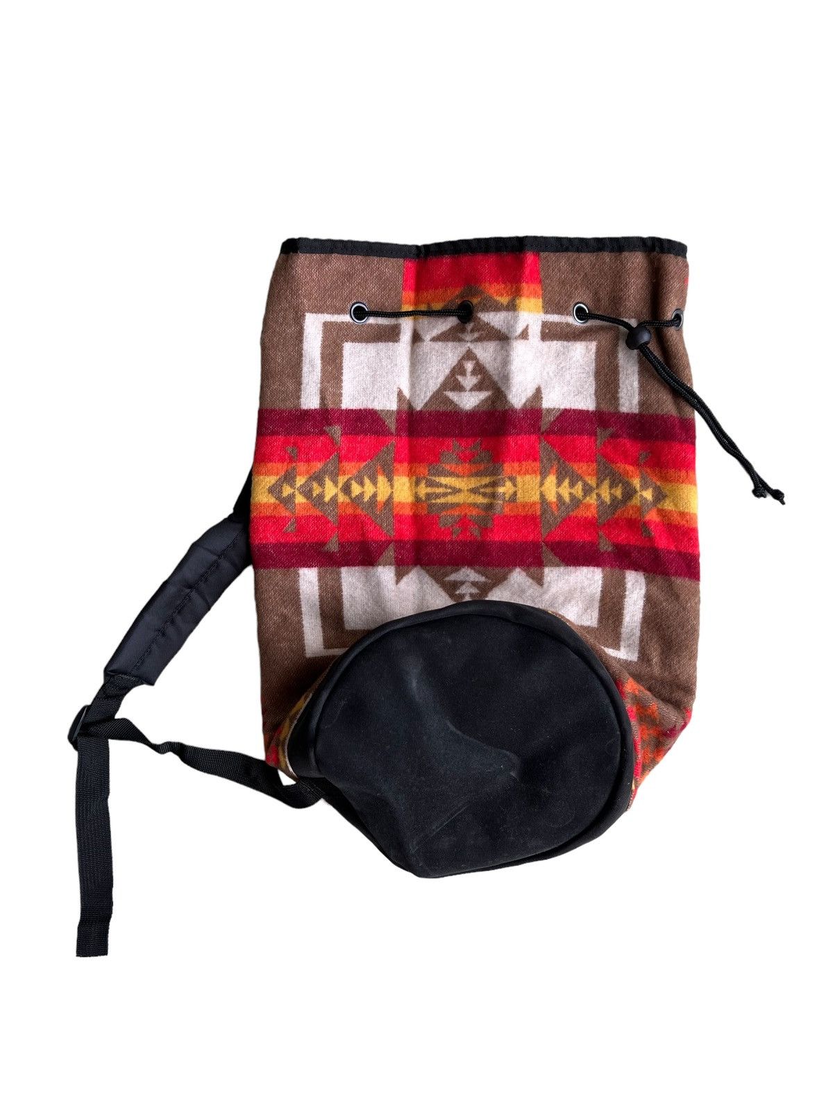Pendleton Indian Navajo Western Wool 🇺🇸 Barrel Backpack Duffle Sack ...