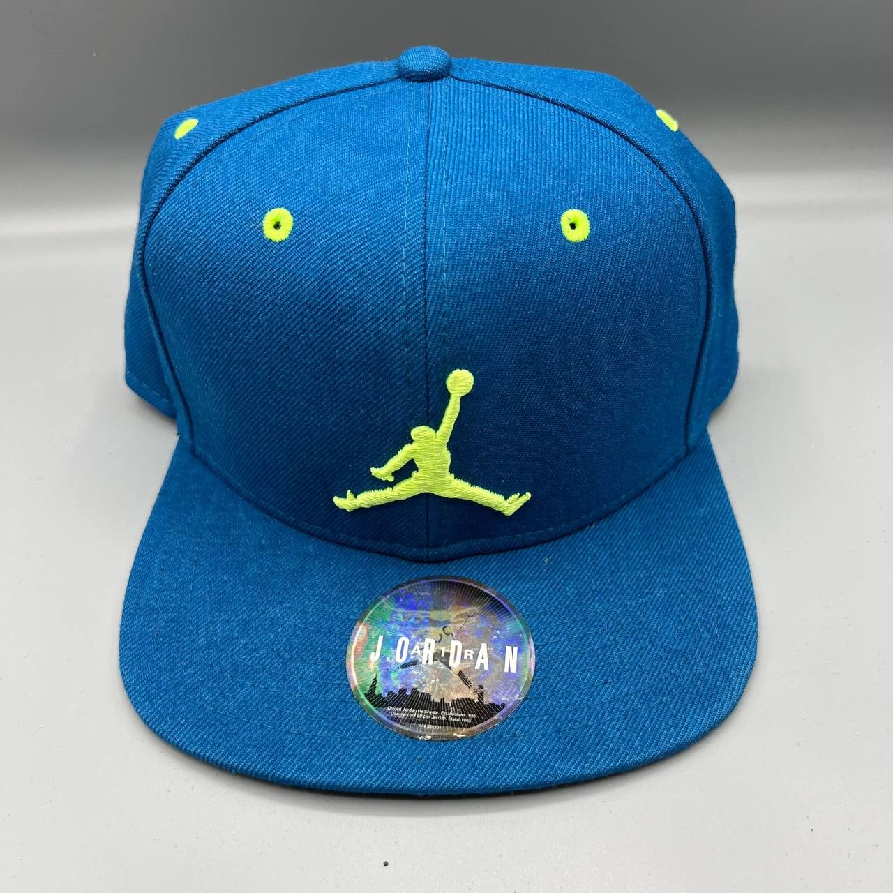 Jordan Brand Air Jordan Hat Men Blue Green Logo Jumpman Snap Back Cap ...