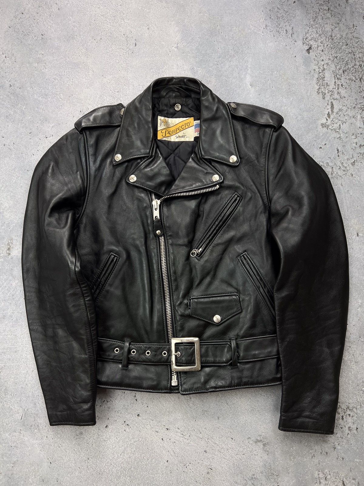 Vintage Schott perfecto leather bike jacket | Grailed