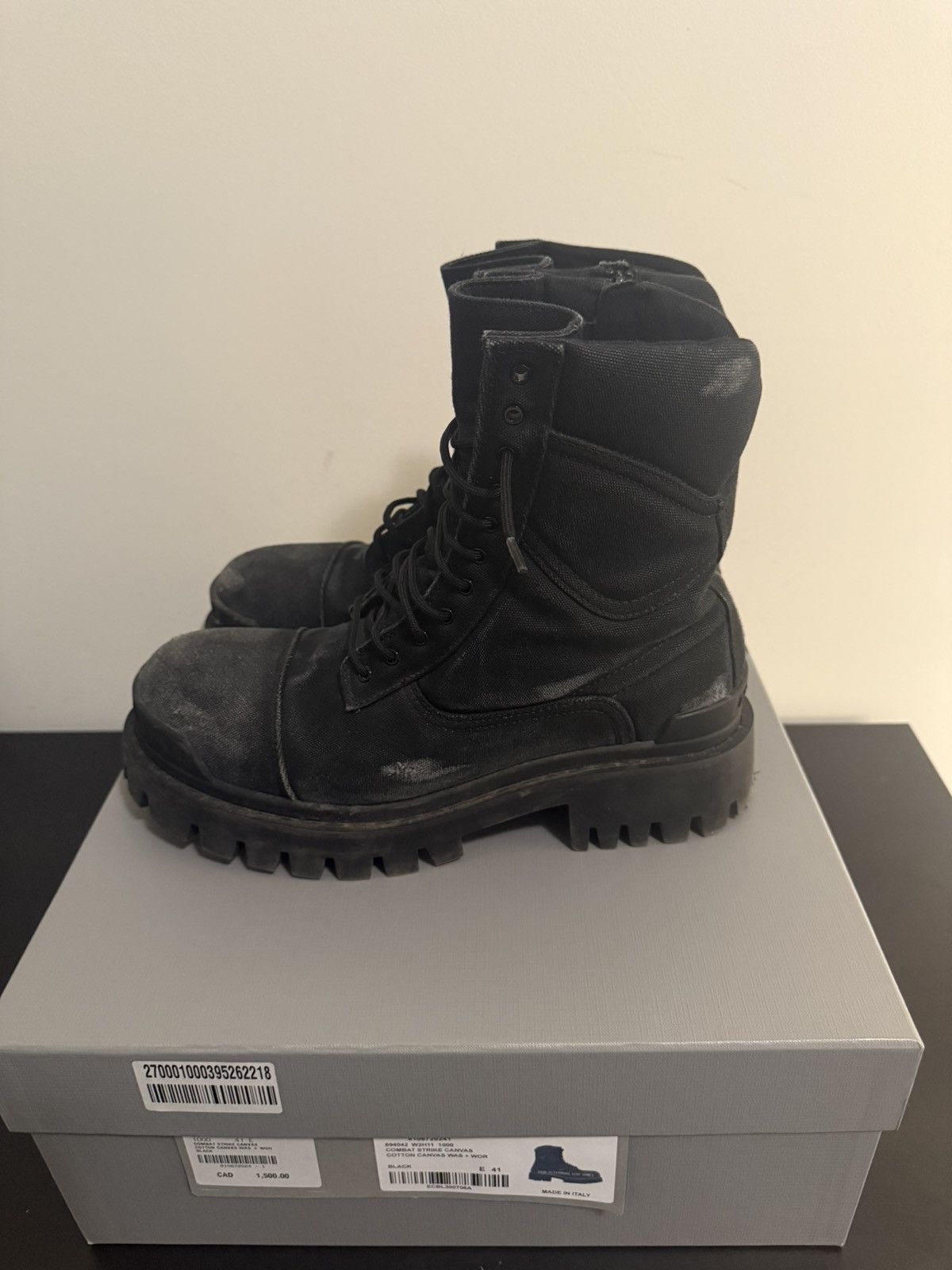 Balenciaga Balenciaga Combat Strike Canvas Boots | Grailed