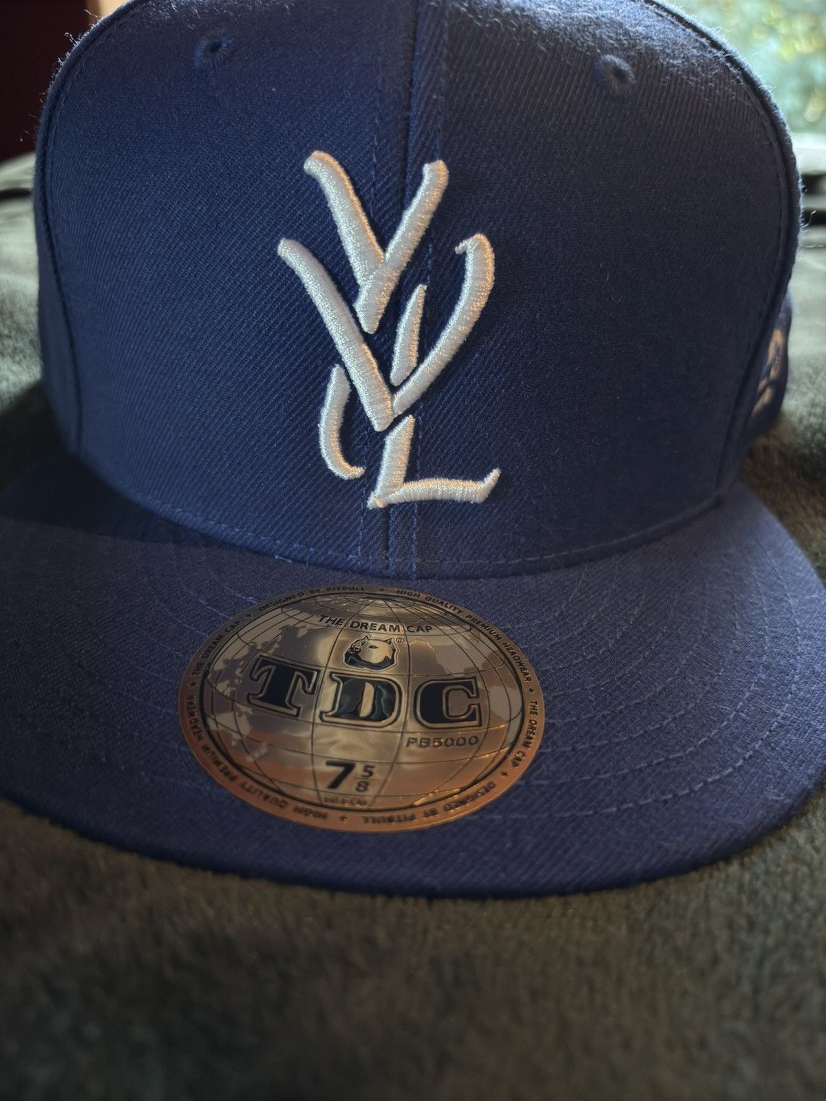 Playboi Carti Blue YVL Fitted 7 5/8 Good Times ATL Cap | Grailed