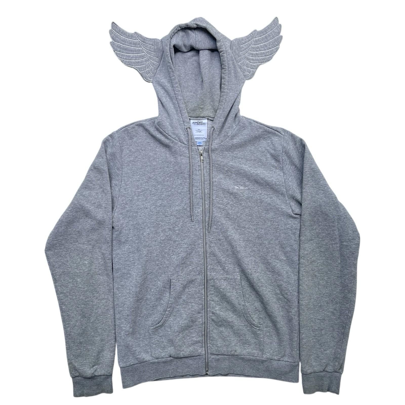Jeremy Scott 2010 Jeremy Scott Pour Adidas Wings Gray ZipUp Hoodie ...