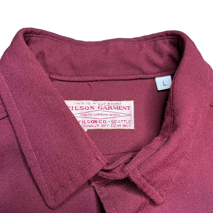 Vintage Filson Garment Burgundy Button Up Shirt | Grailed