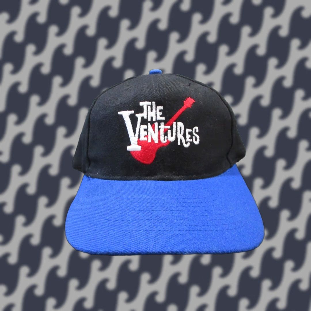 Vintage VINTAGE The Ventures Hat Cap Snap Back Black Blue Rock Roll ...