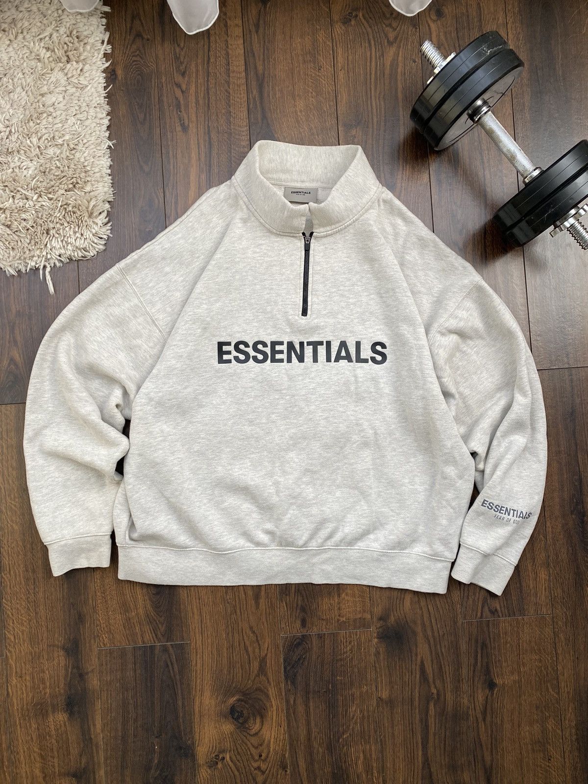 Essentials × Fear of God Fear of God Essentials Half Zip Pullover ...