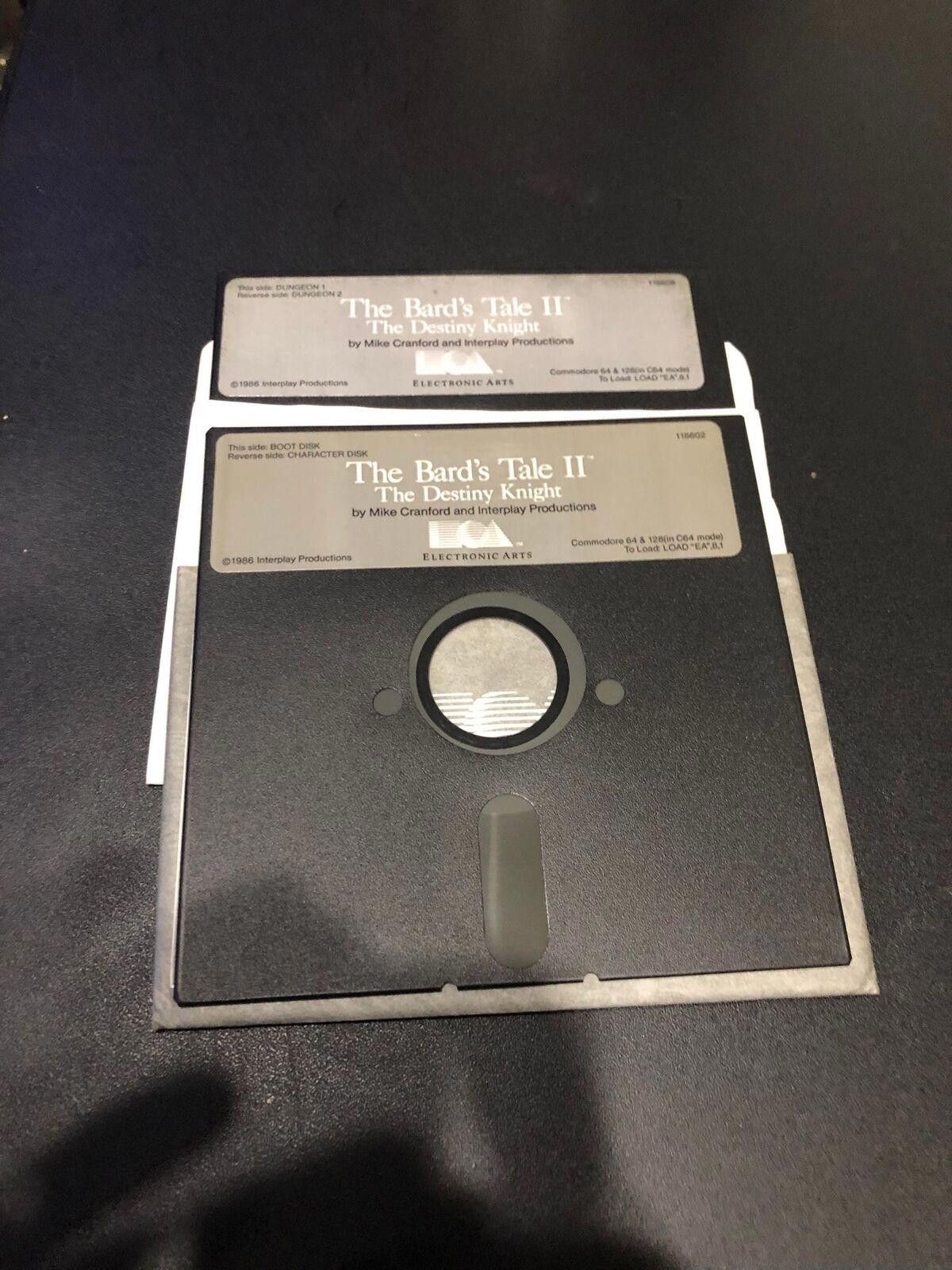 Designer Bard's Tale II Destiny Knight Disk Commodore 64 C64 Floppy ...