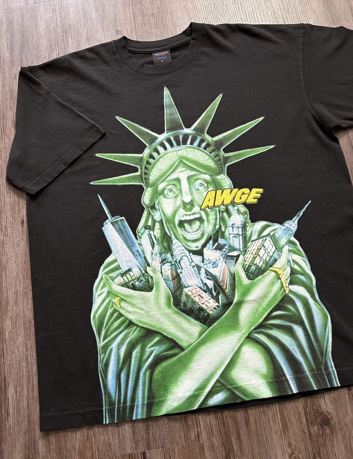 AWGE × Asap Rocky × Streetwear 💀AWGE💀 Statue Of Liberty T Shirt | Grailed