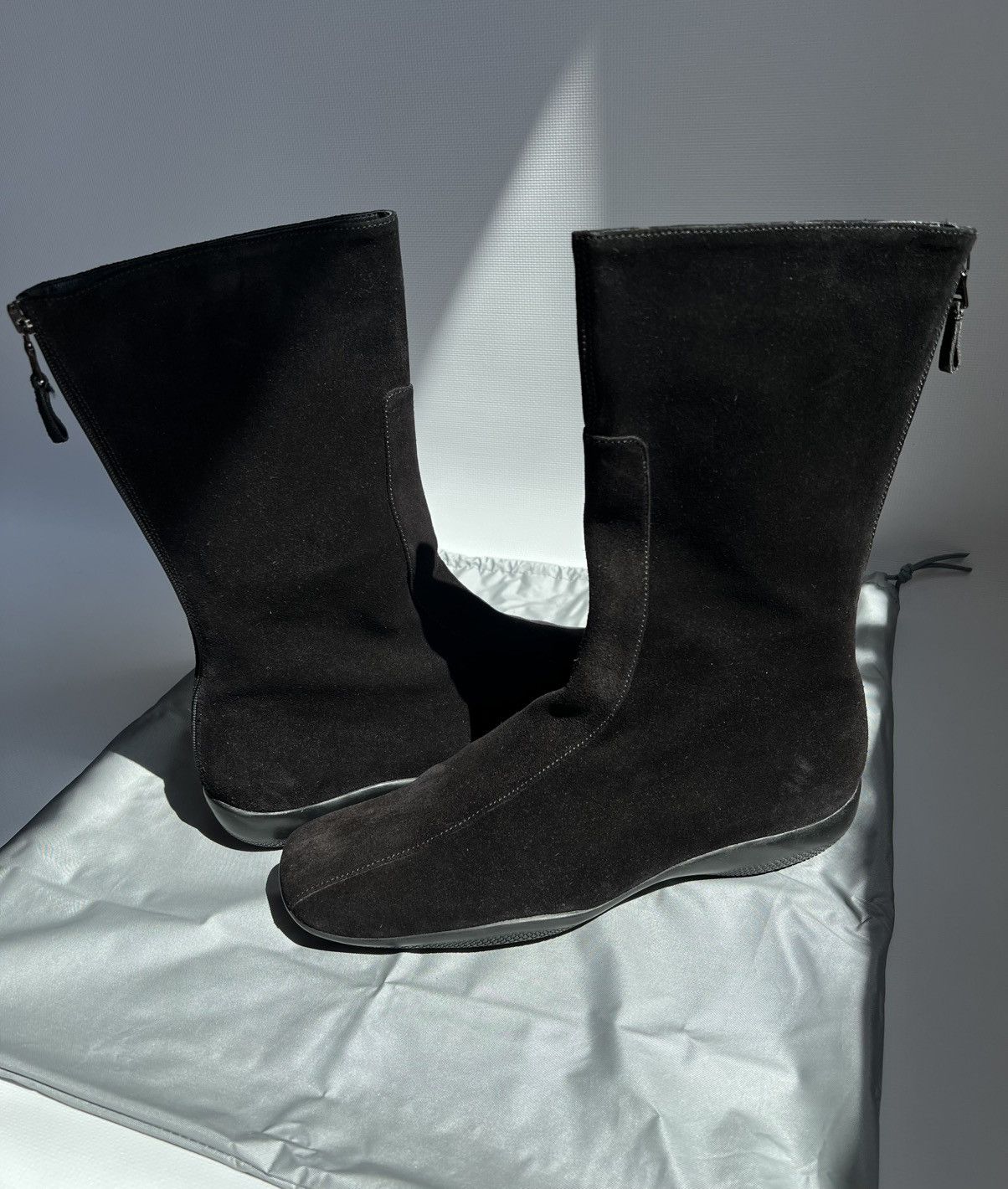 Prada Vintage Archive Prada Suede Leather Tall Boots | Grailed