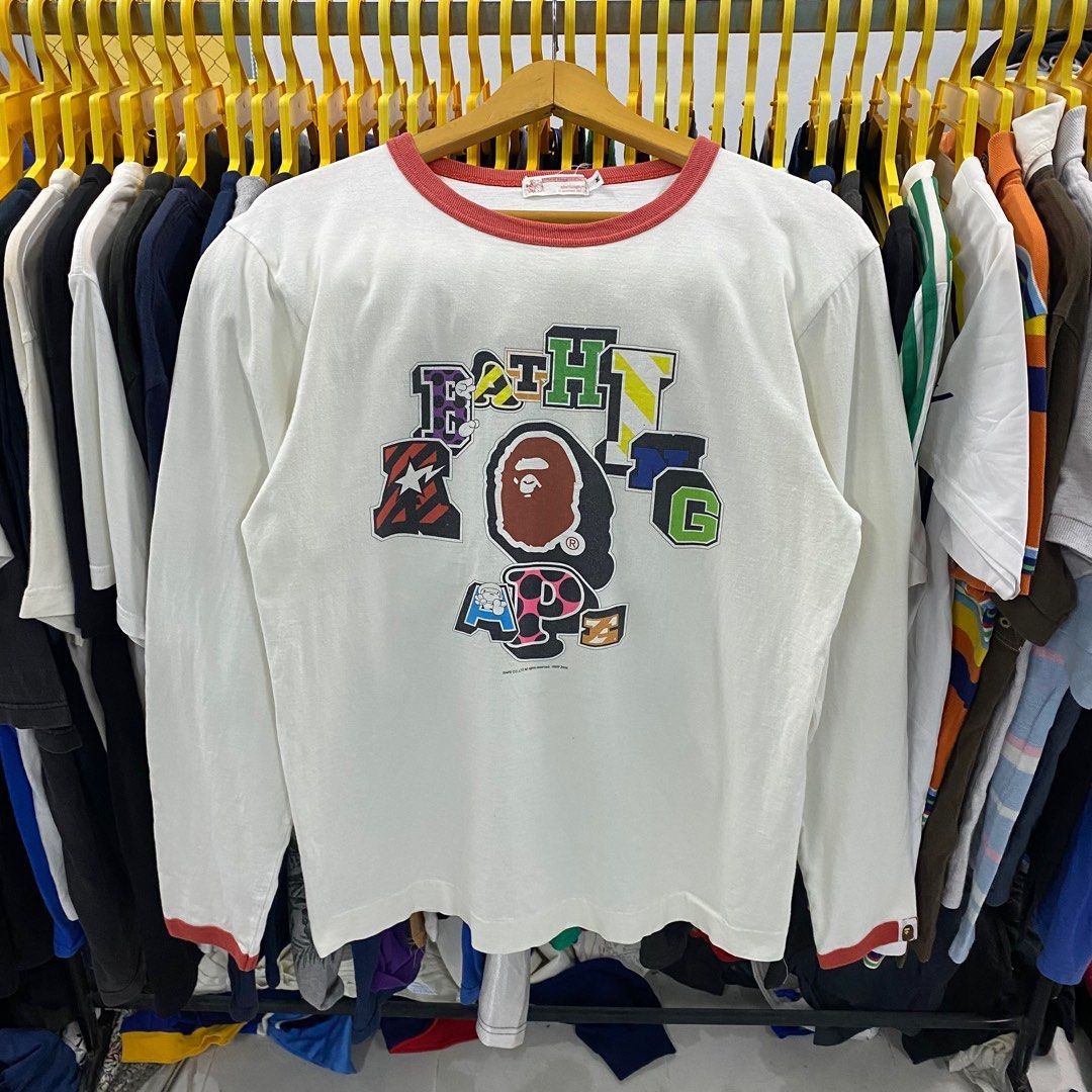 Bape × Vintage Vintage A Bathing Ape Bape Busy Works Long Sleeve | Grailed