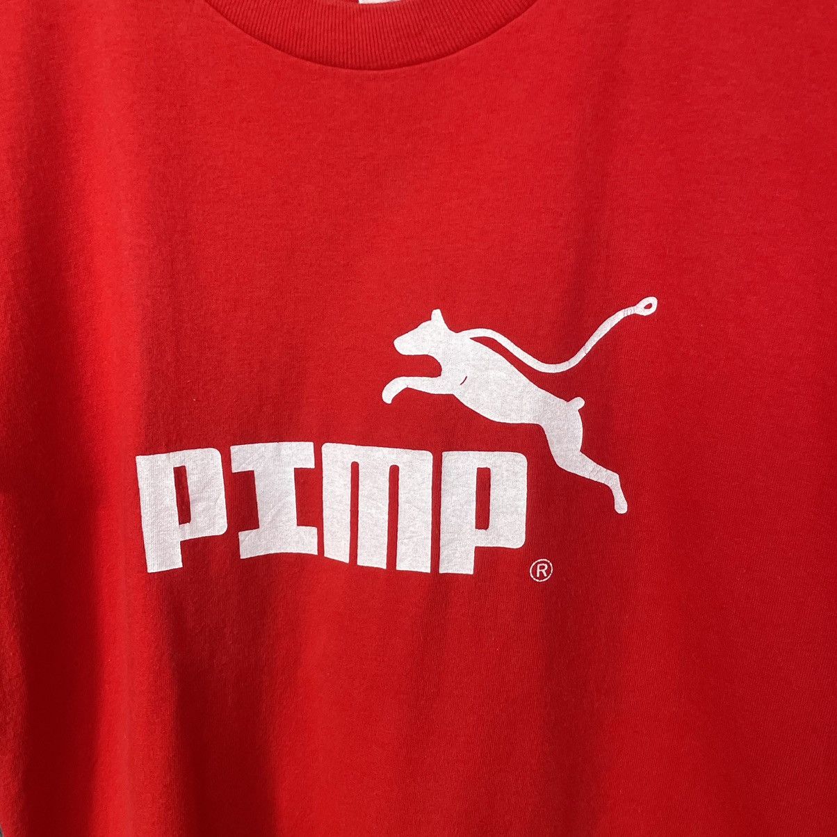 Humor × Streetwear × Vintage Vintage 90s Pimp Puma Parody T Shirt | Grailed