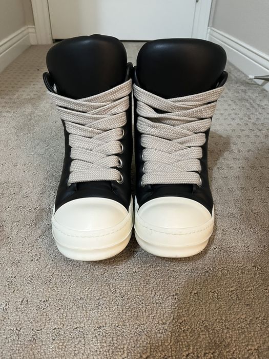 Rick Owens Rick Owens Padded High Top Jumbo Lace Sneaker | Grailed