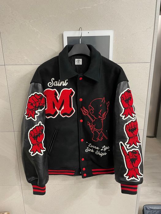 Saint Michael Saint Michael Devil Varsity Jacket | Grailed