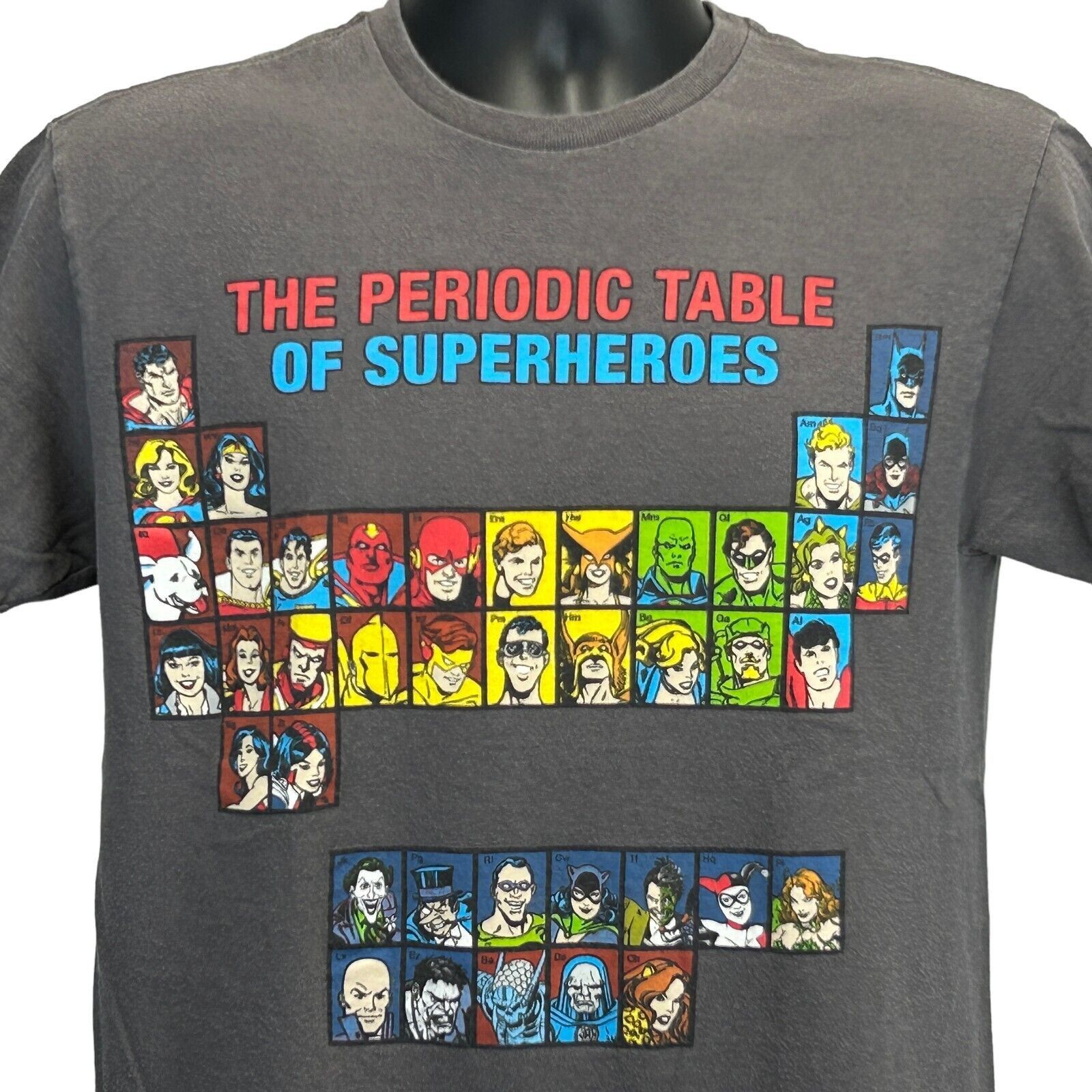 Dc Comics Periodic Table of Superheroes T Shirt Small DC Comics Tee ...