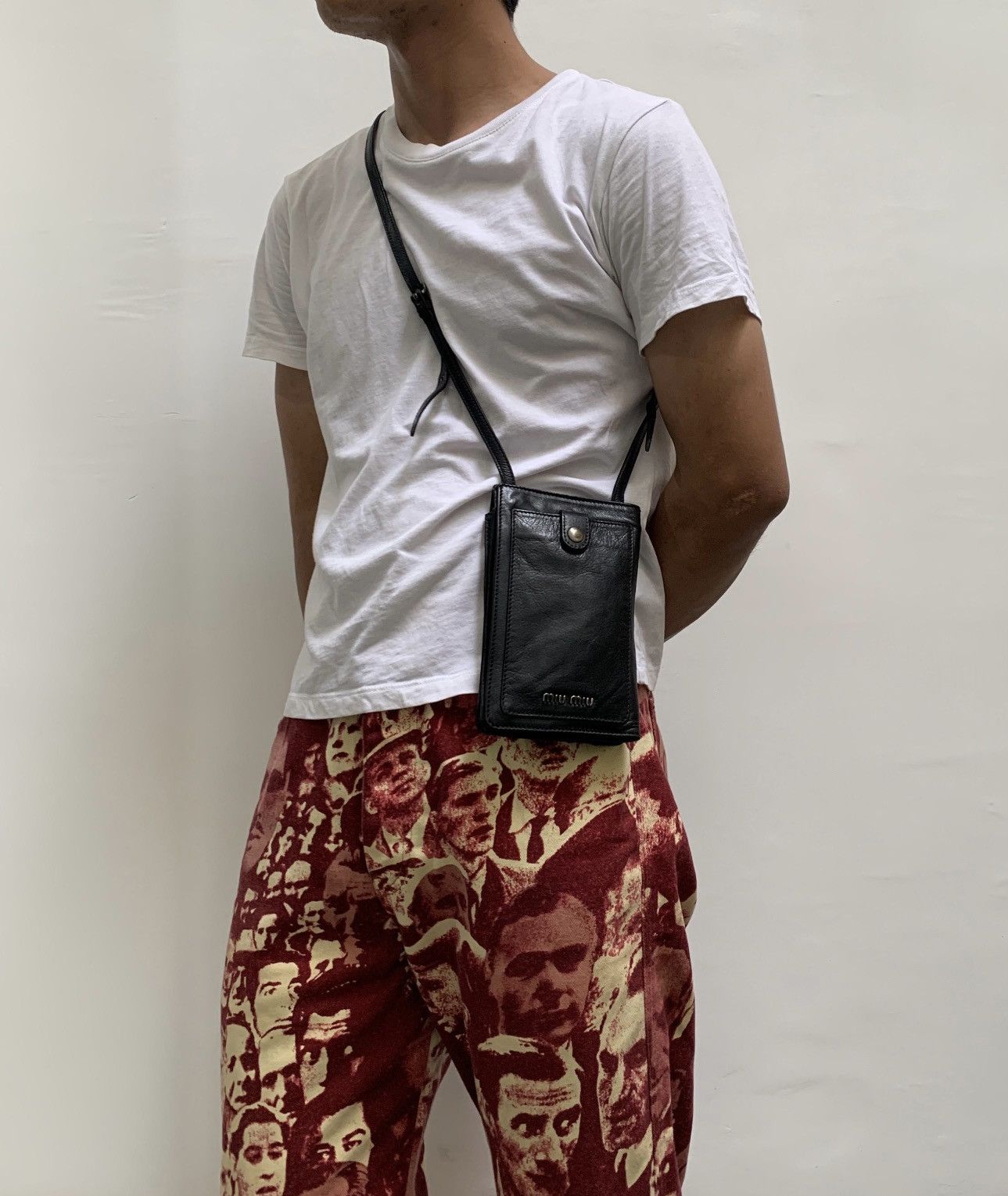 Prada Leather Mini Sling Bag/Holder | Grailed