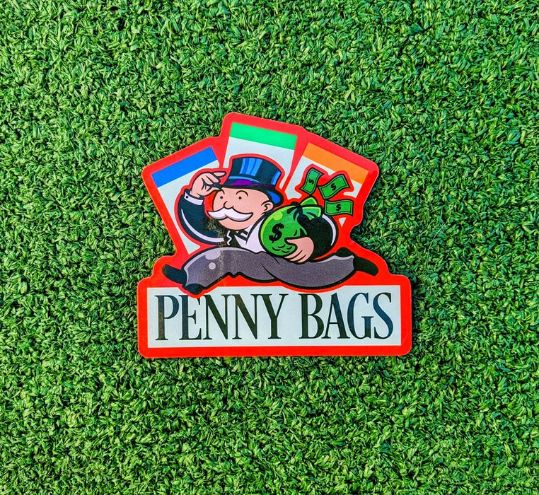 Designer Monopoly Man Penny Bags Rich Peel&Stick Gloss Decal Sticker ...