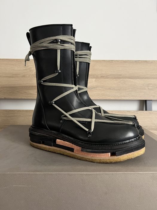 Rick Owens BRAND NEW FW17 Glitter Lego Creeper Boots 43 | Grailed