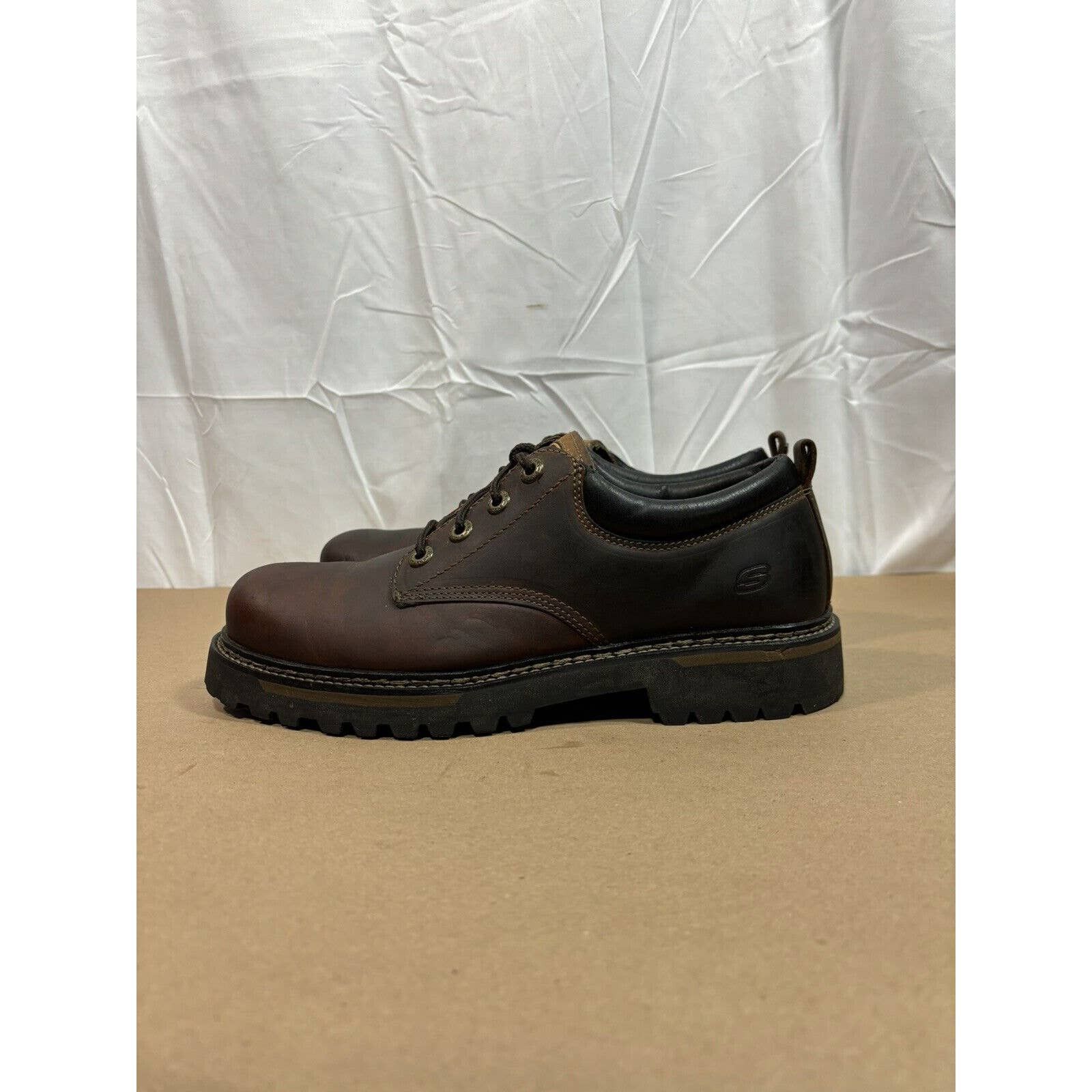 Skechers Skechers Chunky Brown Leather Oxford Shoes Men’s Sz 10 | Grailed