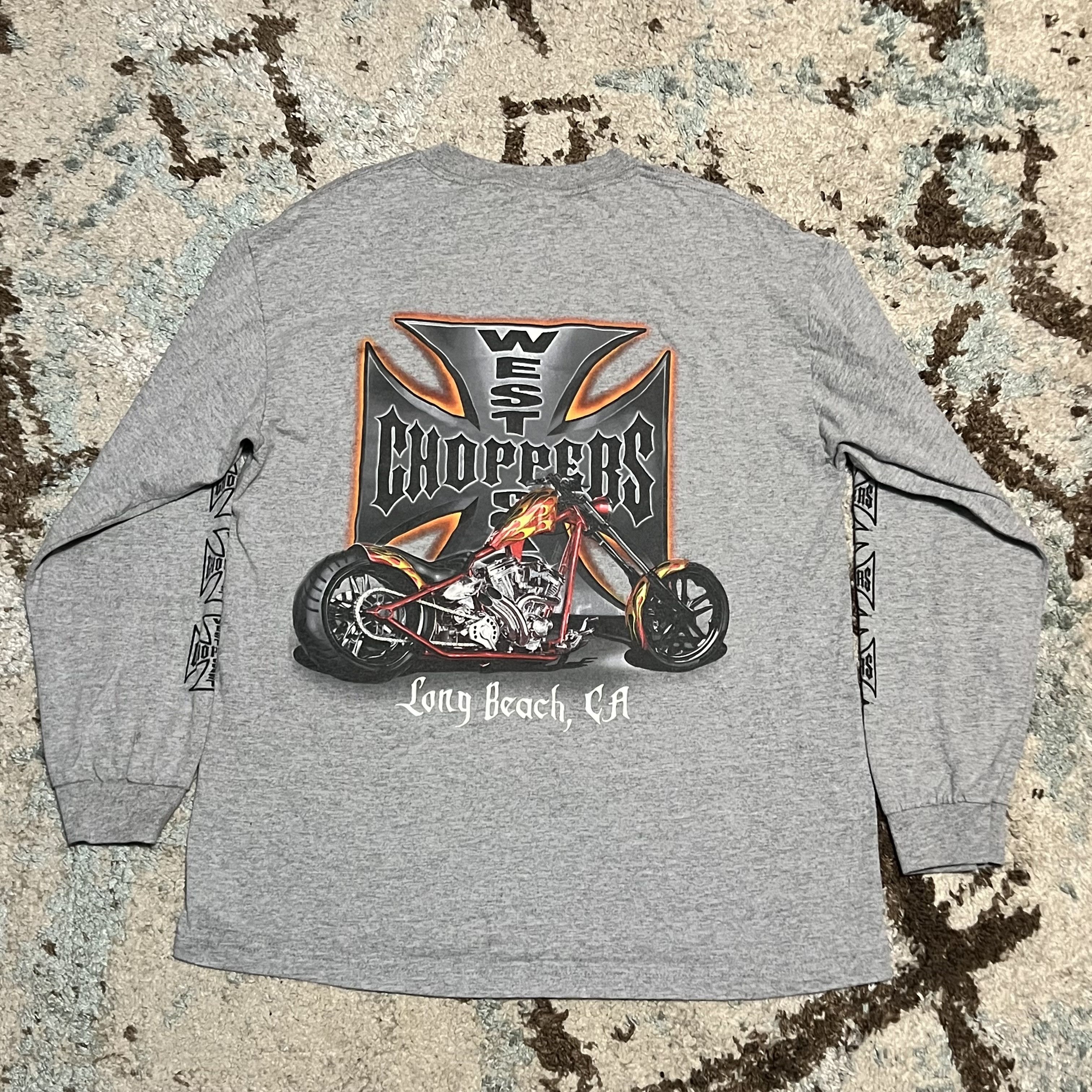 Jesse James Vintage West Coast Choppers Iron Cross Long Sleeve Large ...